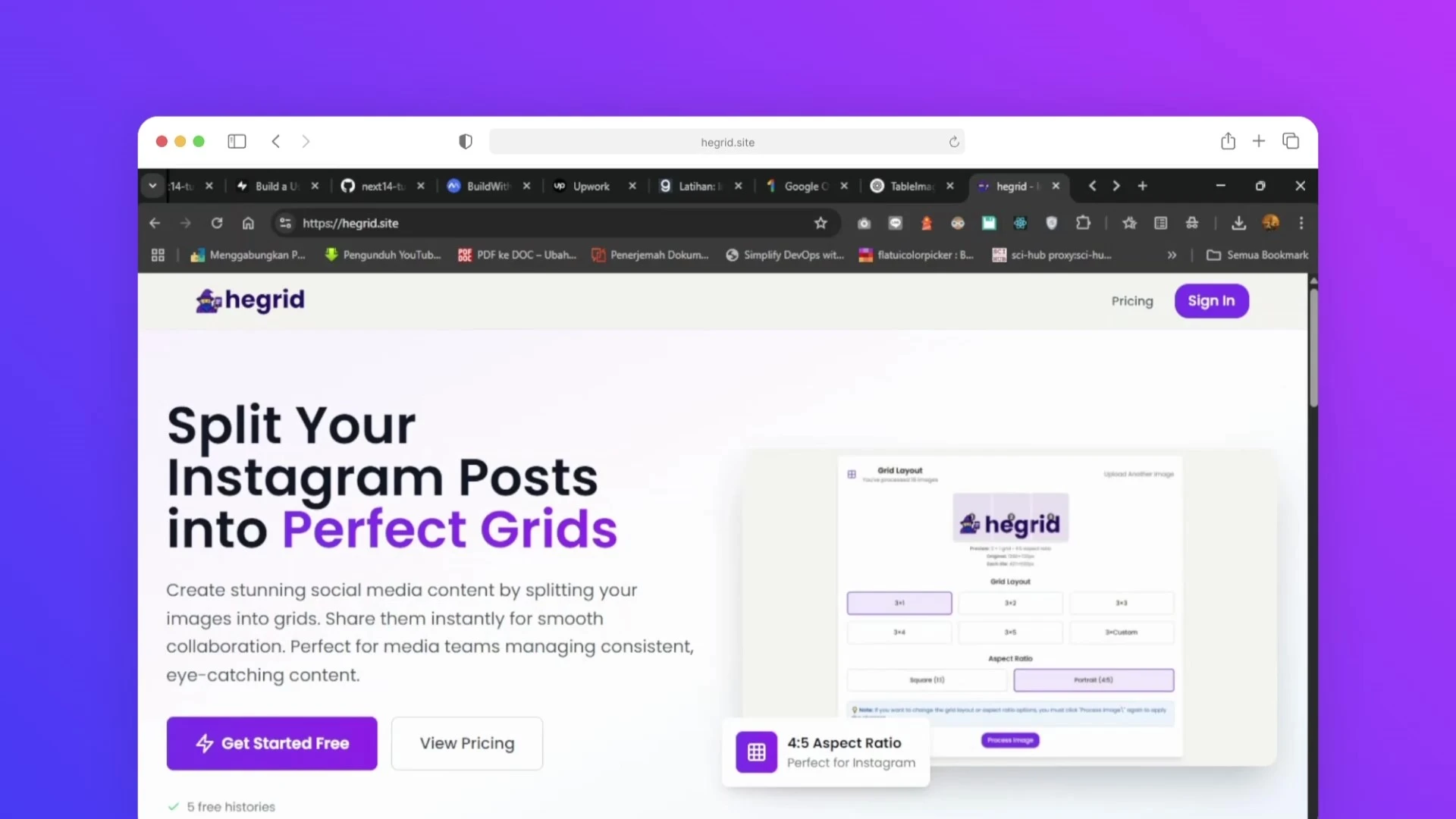 hegrid - Split Instagram Posts into Perfect Grids | Free Grid Splitter Tool